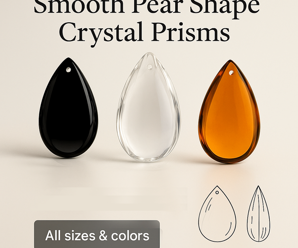 Chandelier Crystals Smooth Pear Shape – CrystalPlace